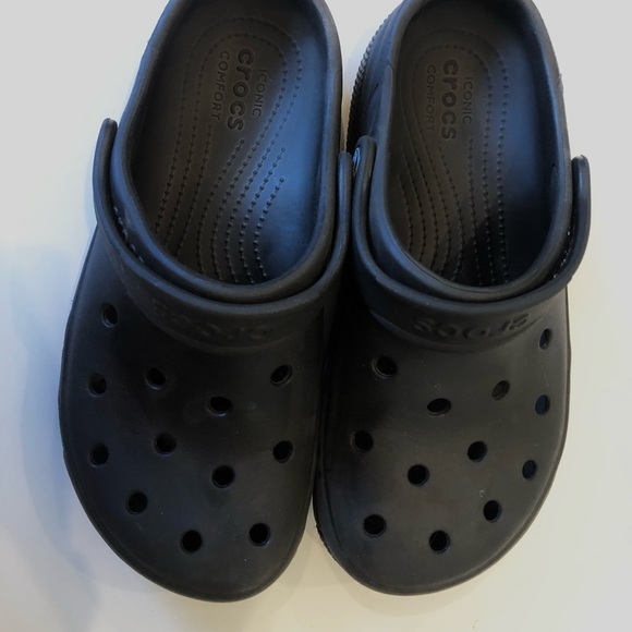 CROCS | Shoes | Iconic Crocs Black | Poshmark